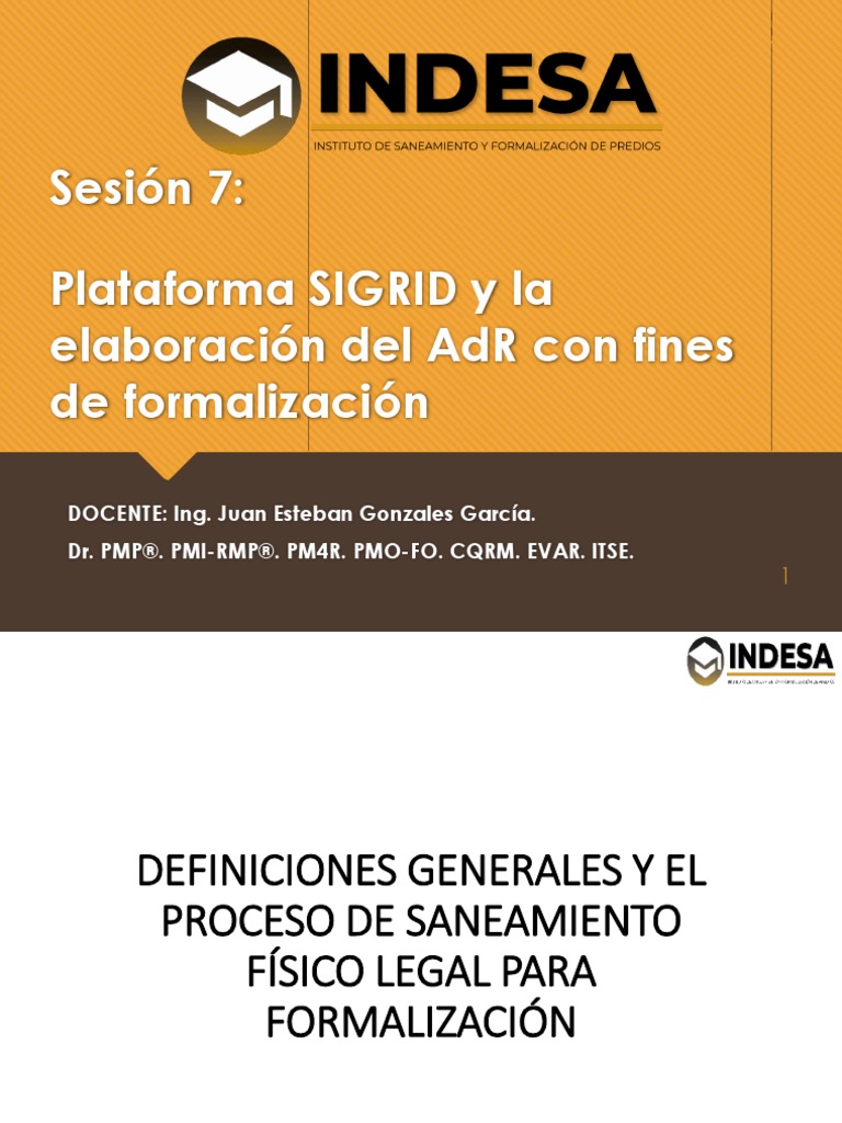 Sesion 7 SIGRID y AdR Juan Gonzales | PDF