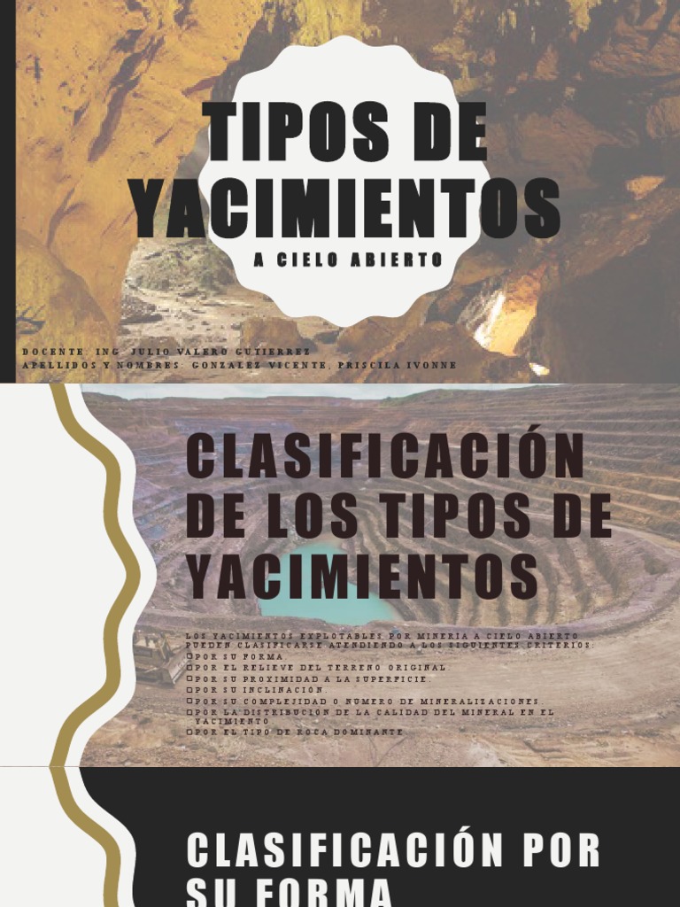 Tipos de Yacimientos | PDF | Roca (geología) | Minería
