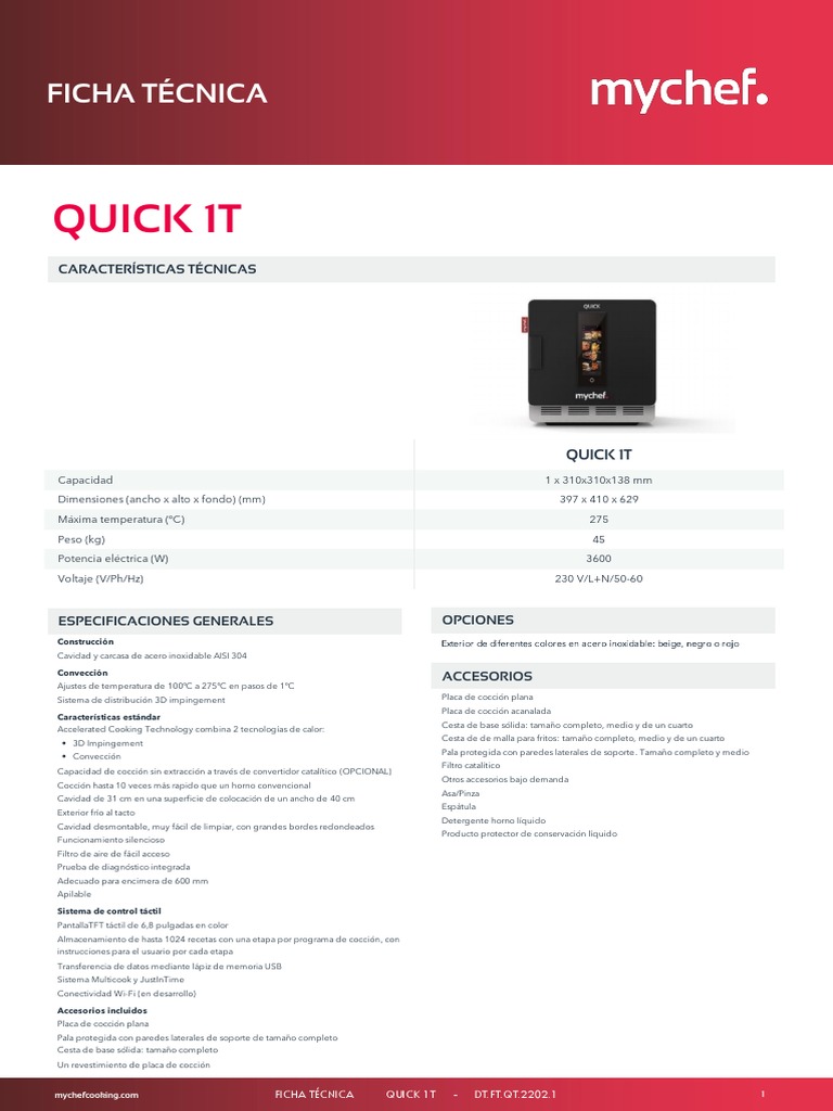 Ficha Tecnica Quick 1T | PDF