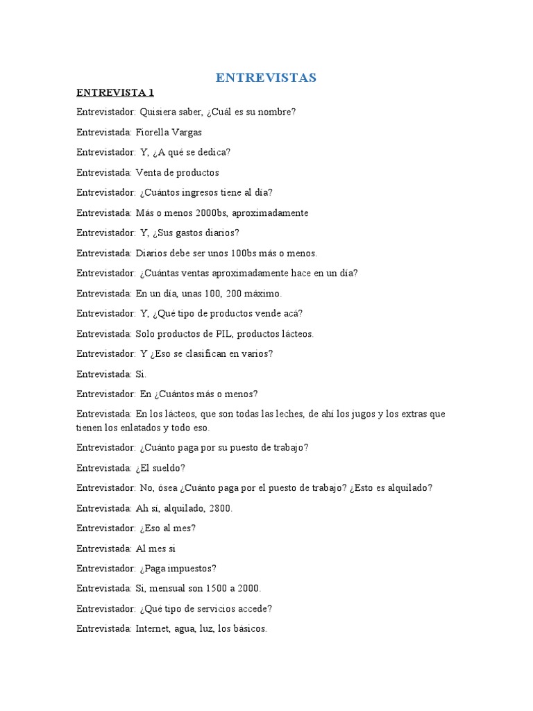 Entrevistas y Observaciones | PDF | Cliente