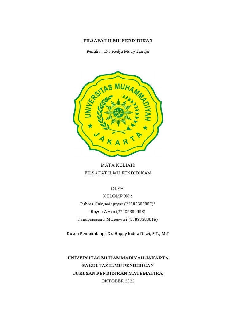 Filsafat Ilmu Pendidikan Kel. 5 Revisi | PDF