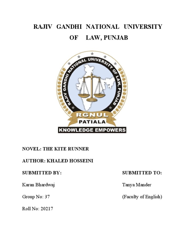 English Project Final Draft The Kite Runner | PDF