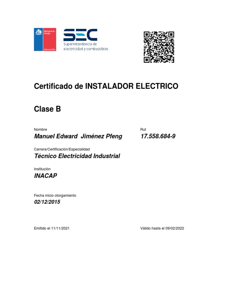Certificado Sec 17558684 | PDF | Tecnología