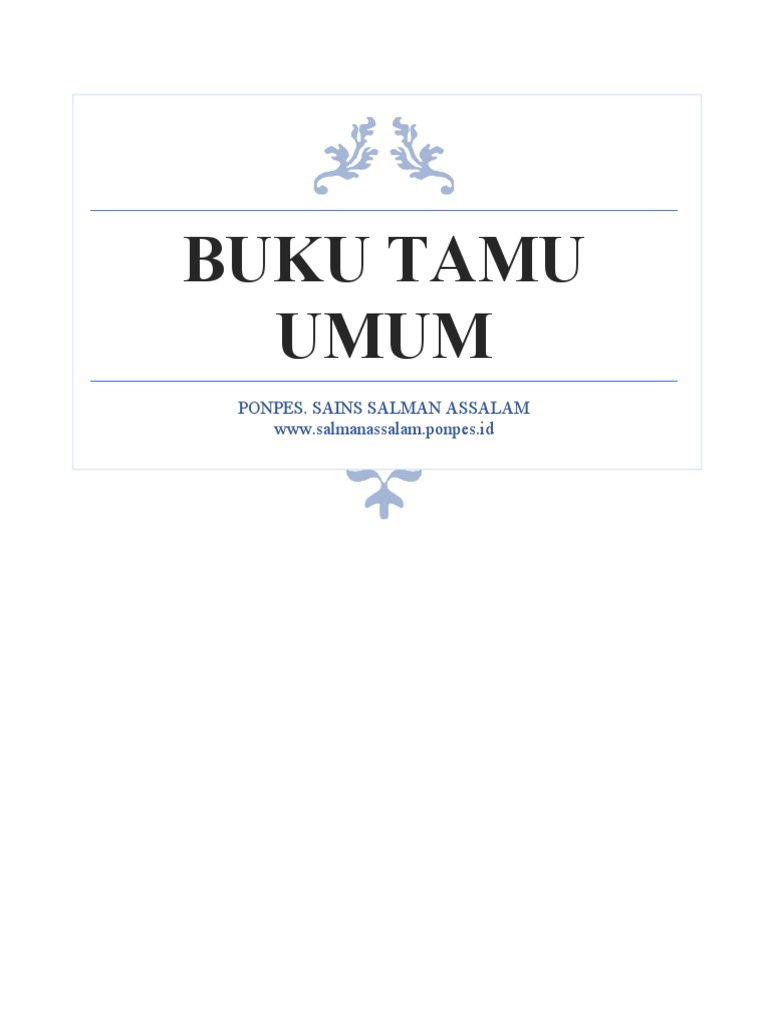 Cover Buku Tamu PSB | PDF