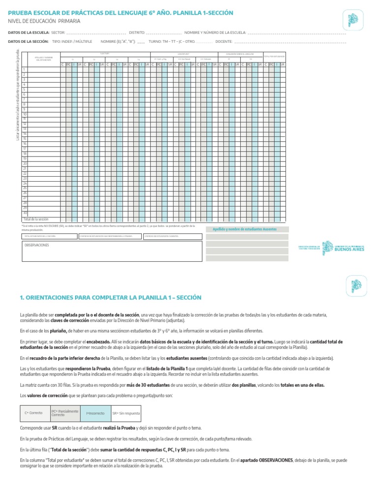 Planilla 1 PDL | PDF