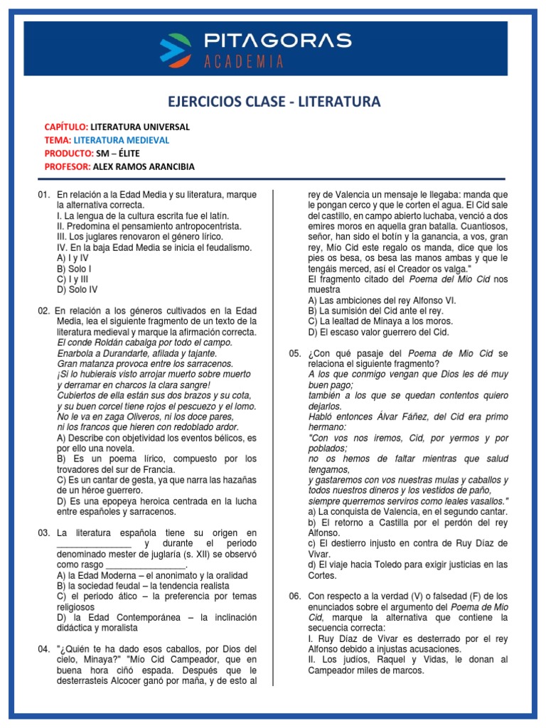 Sse-li-ej03-Literatura Universal (Literatura Medieval) - Con Clave ...