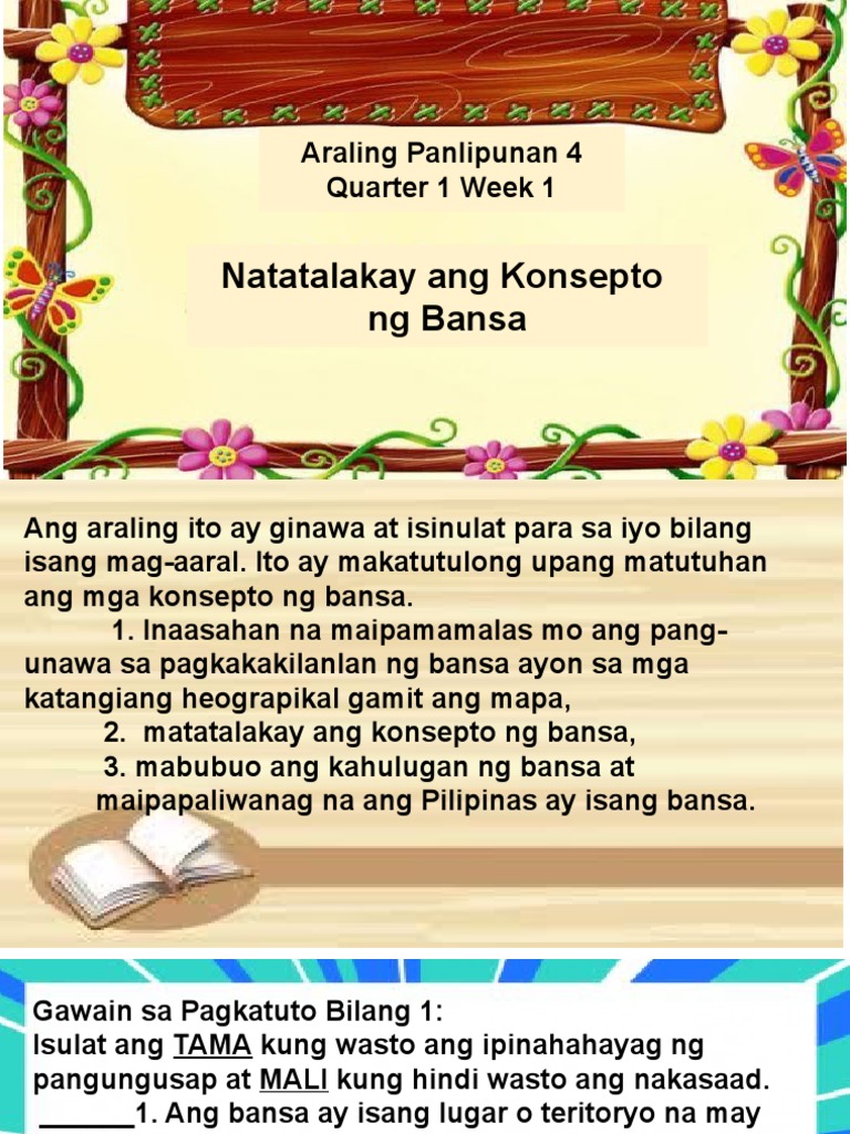 Araling Panlipunan 4 Quarter 1 Week 1 | PDF