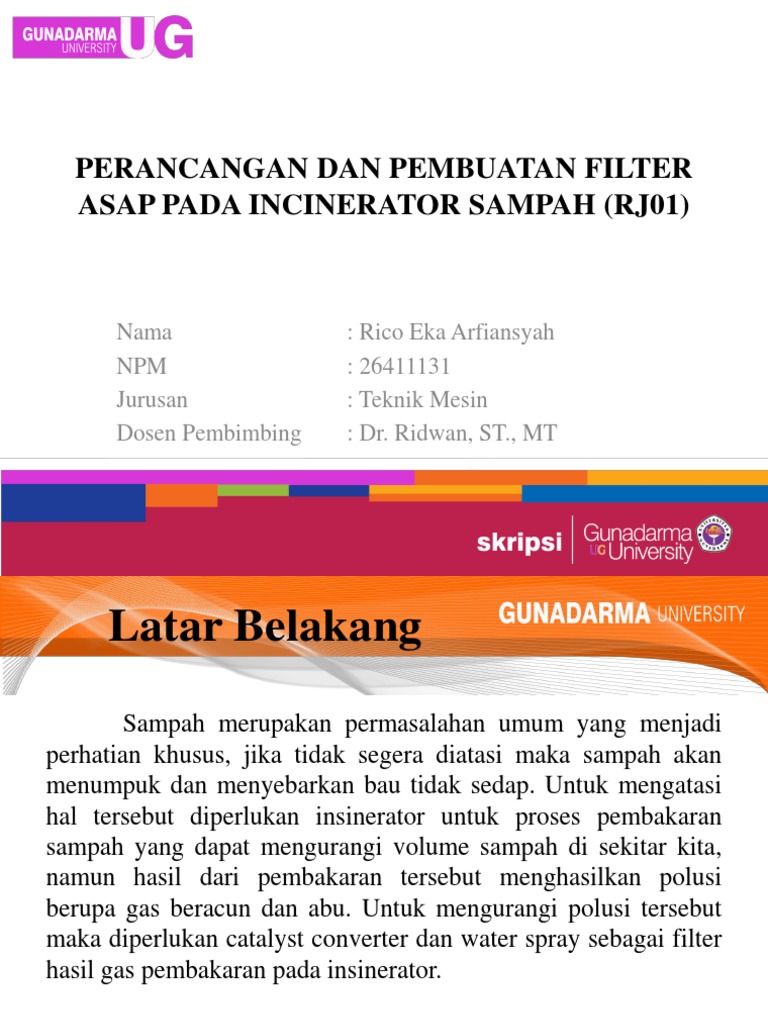 Perancangan Dan Pembuatan Filter Asap Pada Inciner | PDF | Sains ...