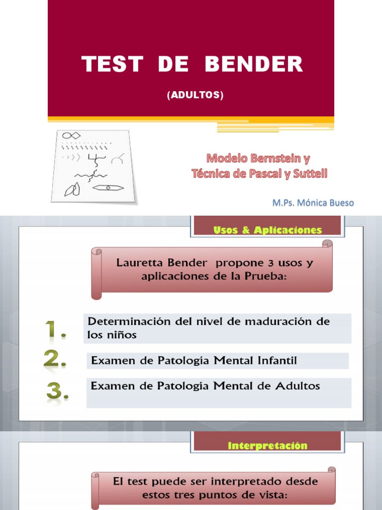 Test de Bender en Adultos: Interpretación | PDF