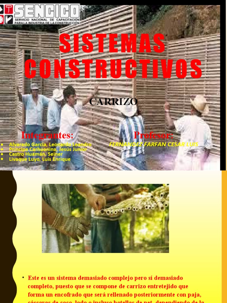 Sistema - Constructivo en Carrizo SENCICO | PDF | Fundación (Ingeniería ...