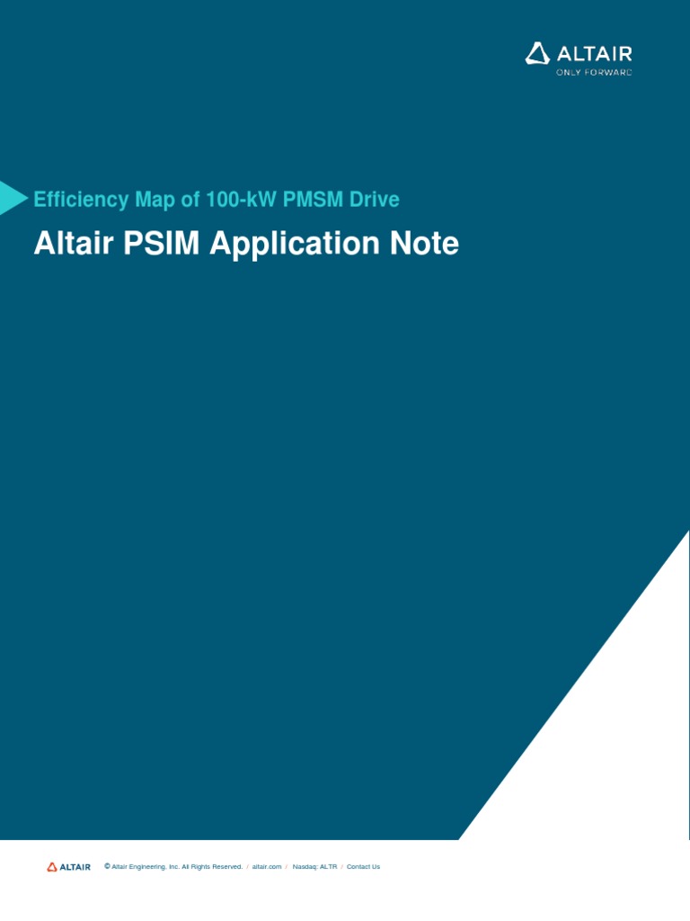 AN002-Efficiency Map of 100-kW PMSM Drive | PDF | Electric Motor ...
