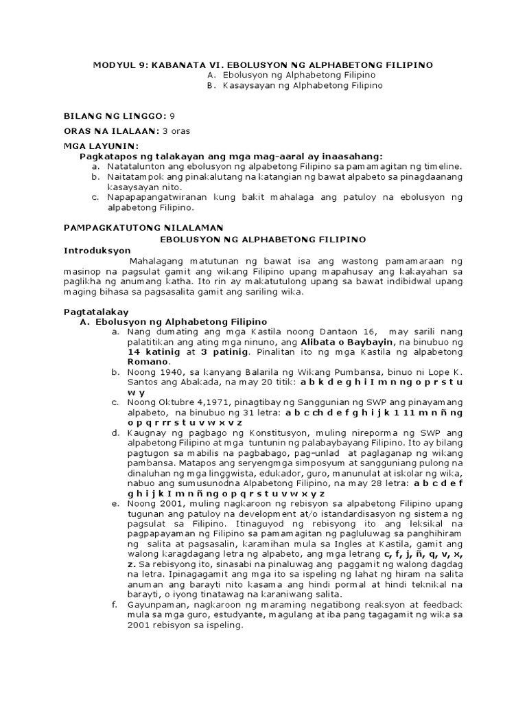 EM 103 - Week 9 - Pagtuturo NG Filipino Sa Elementarya | PDF