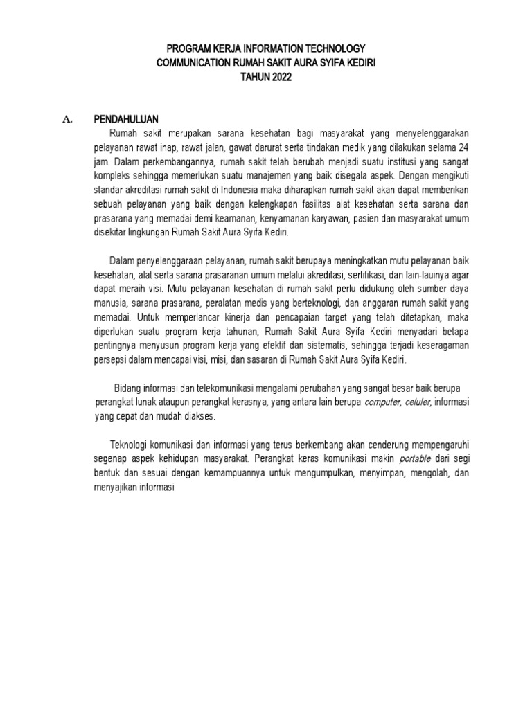 Program Kerja ICT | PDF