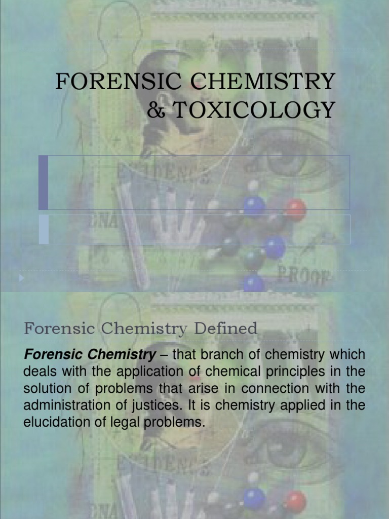 Forensic Chemistry and Toxicology | PDF | Physical Sciences | Combustion
