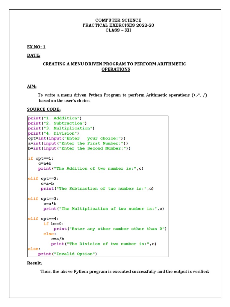 COMPUTER SCIENCE PRACTICAL EXERCISES 2022-23 | PDF | Letter Case | Text ...