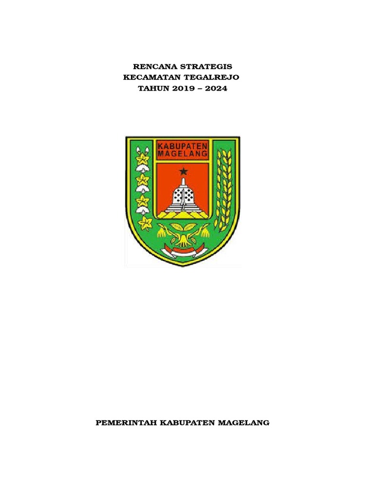 CONTOH Renstra Kecamatan 2019-2024 | PDF