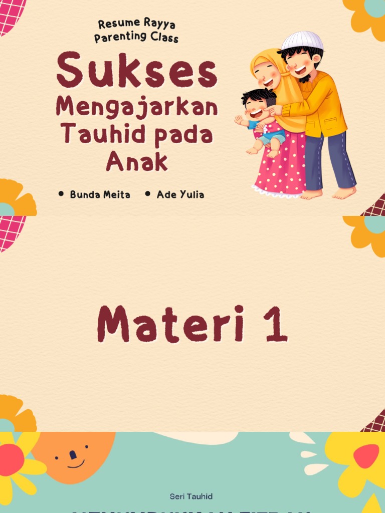 83 Hal. Resume RPC, Sukses Mengajarkan Tauhid Pada Anak | PDF