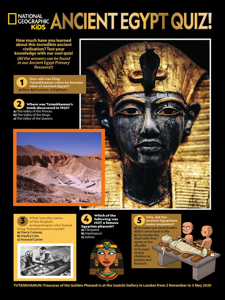 Ancient Egypt Quiz | PDF | Ancient Egypt | Tutankhamun