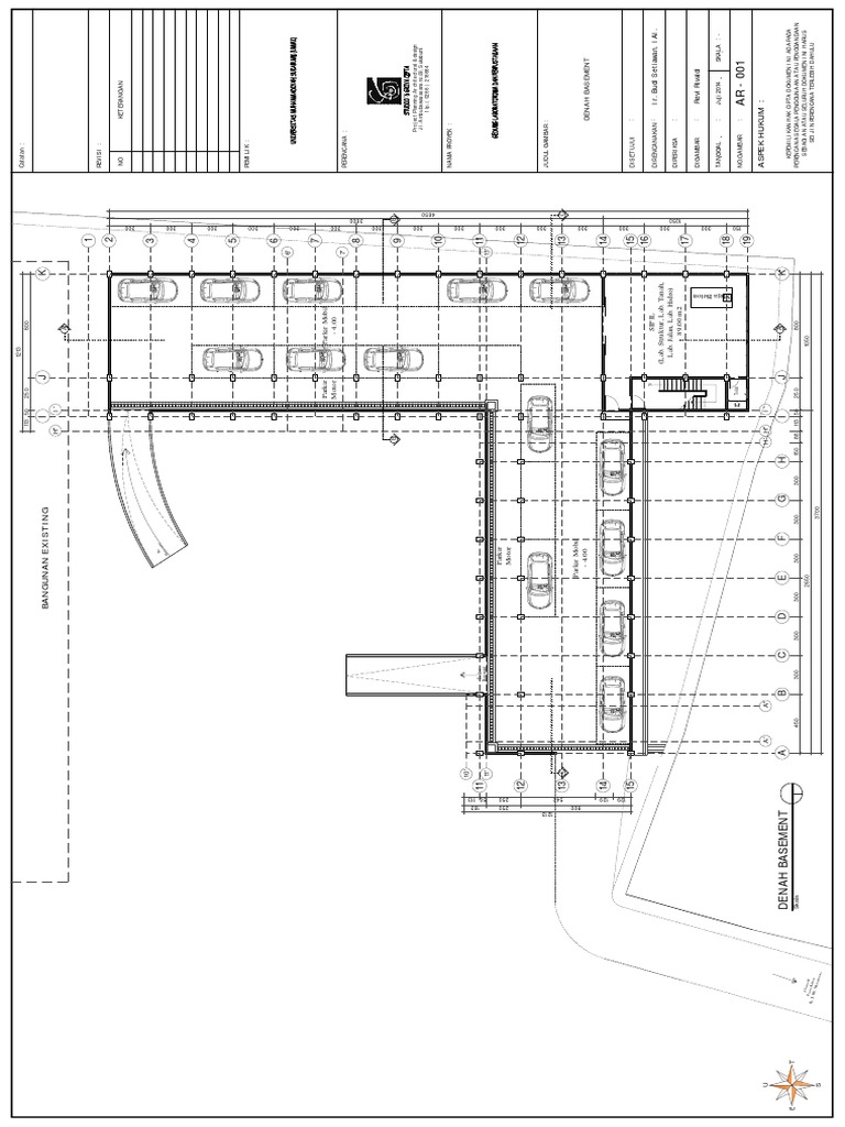 Ar-001 Denah LT - Basement | PDF