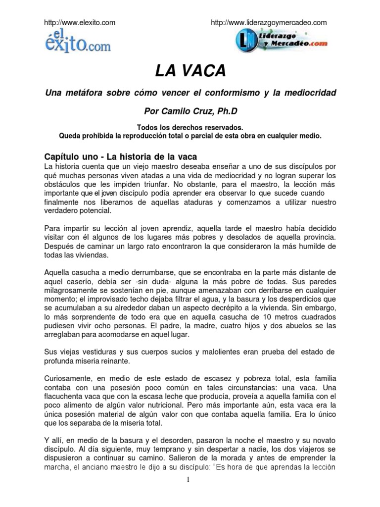 Historia de La Vaca. | PDF | Pobreza | Pobreza e indigencia