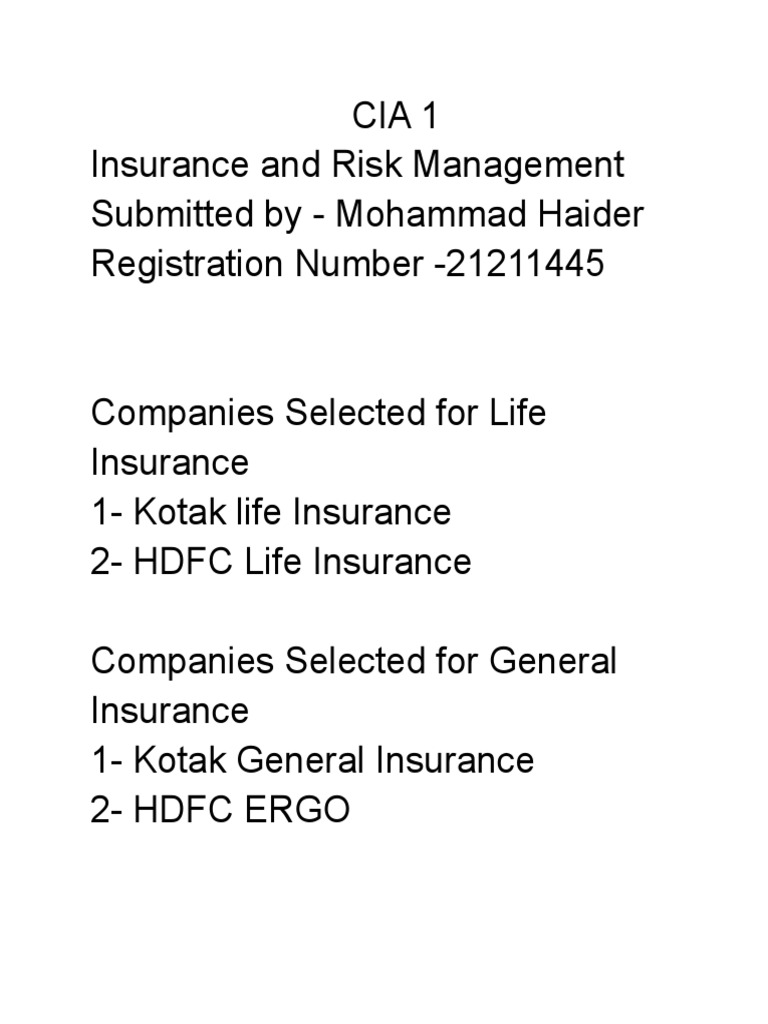 Irm Cia | PDF | Insurance | Life Insurance