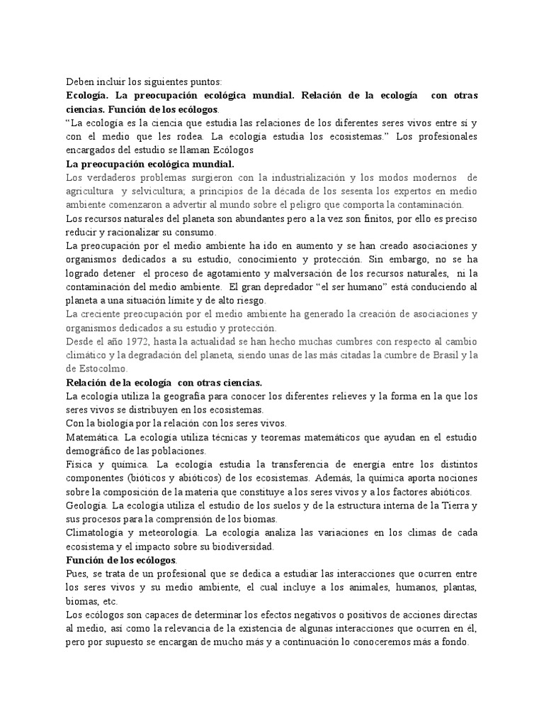 Practica #1 | PDF | Ecosistema | Ecología