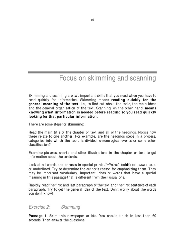 Skimming and Scanning Reading Techniques | PDF | Speed Reading | Headache