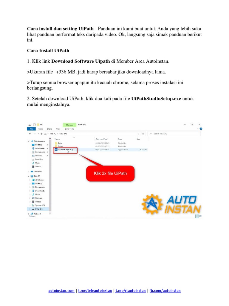 Cara Install Dan Setting UiPath v20.20.4.0 | PDF Cara Install Dan Setting UiPath v20.20.4.0 | PDF