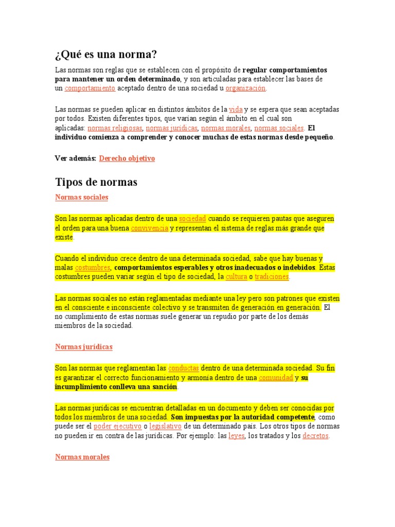 Tipos de Normas | PDF | Comportamiento | Sociedad