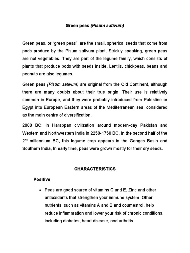Green Peas | PDF | Pea | Legume