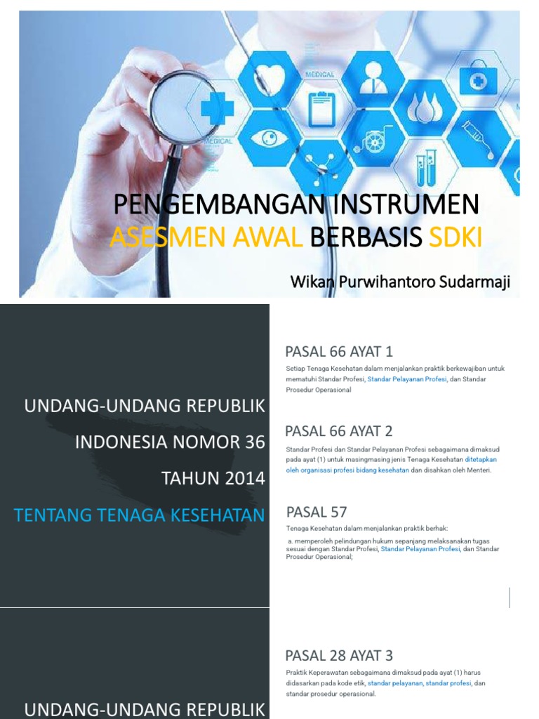 Pengembangan Instrumen Asesmen Awal Berdasarkan Sdki | PDF