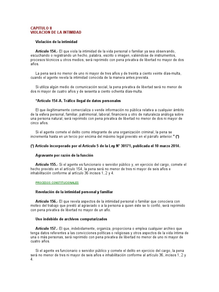 Violacion A La Intimidad | PDF | Castigos | Violación