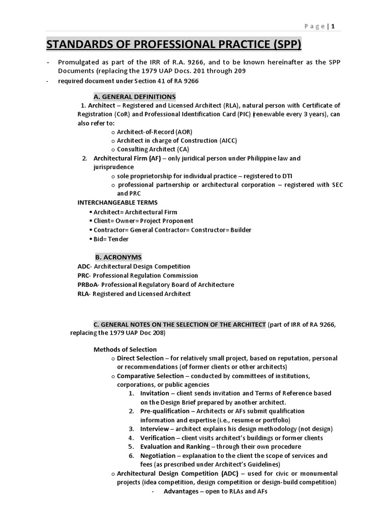 Compressed Notes On SPP Documents | PDF