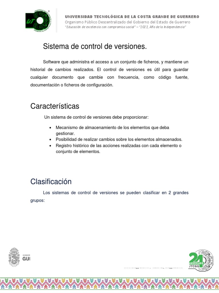 Sistema de Control de Versiones | PDF | Control de versiones | Software ...