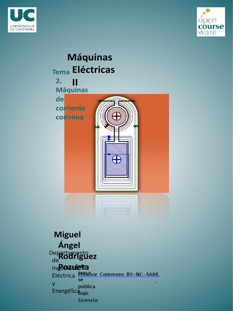 02 - Maquinas de Corriente Continua | PDF | Inductor | Generador eléctrico