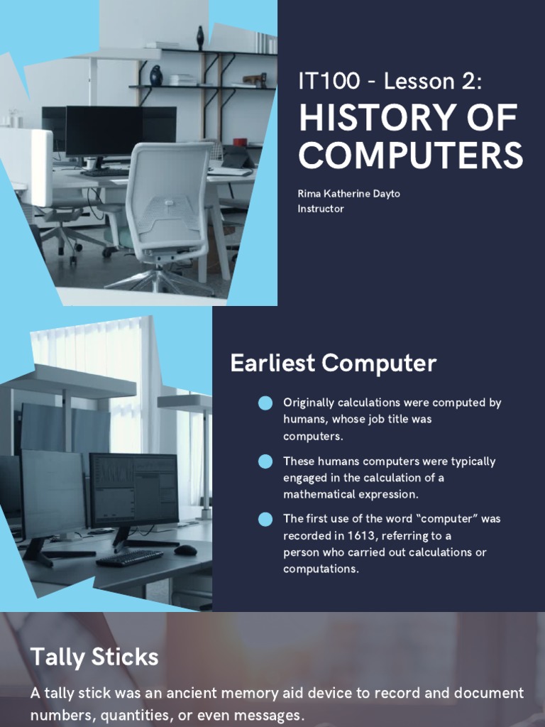 Lesson 2 - History of Computers | PDF | Office Equipment | Computer Science
