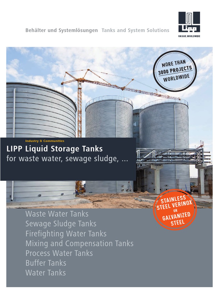 E Magazine LIPP Liquid Storage Tanks | PDF | Water | Steel