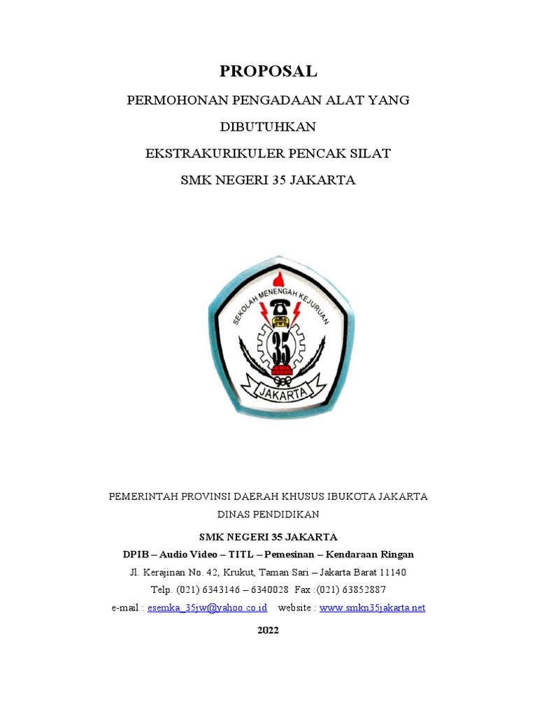 Proposal Pengadaan Alat Pencak Silat | PDF | Perjalanan | Griya & Taman