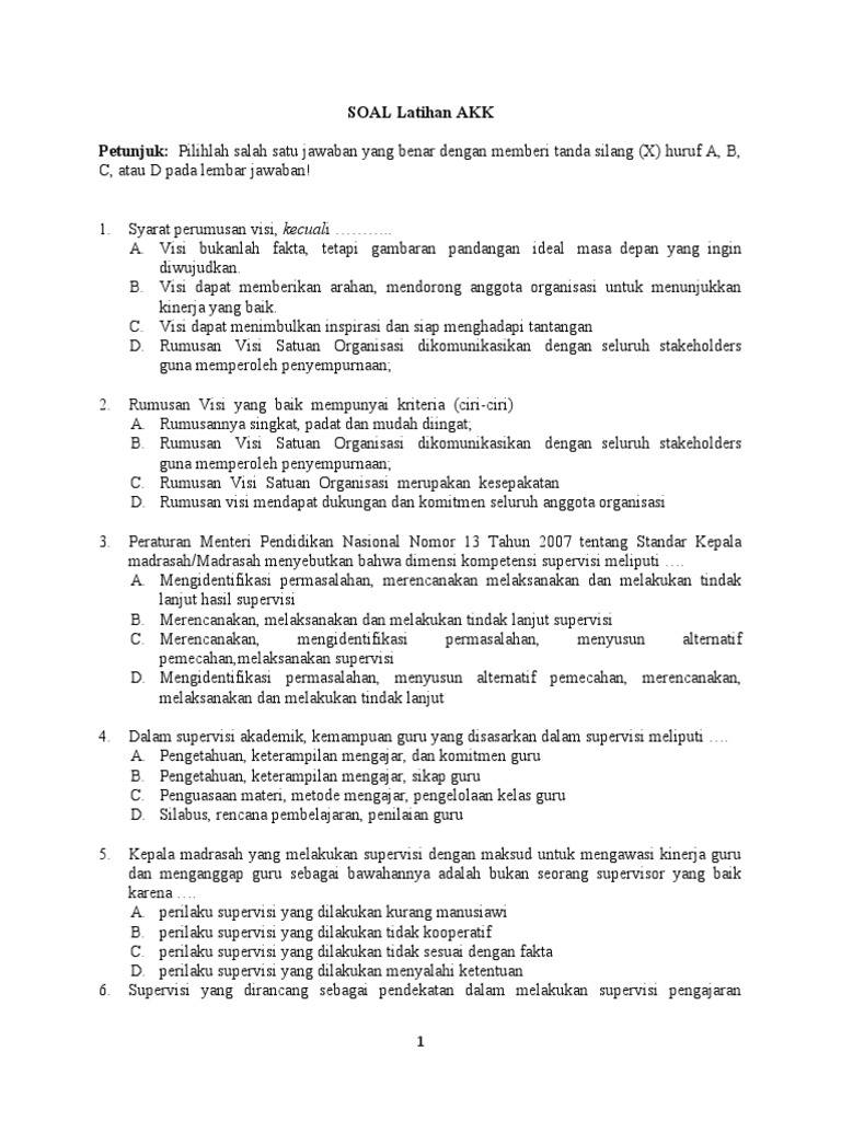 Soal Latihan Akk | PDF