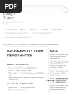 Mathematics Exam Questions For JSS1 First Term | PDF | Test (Assessment ...