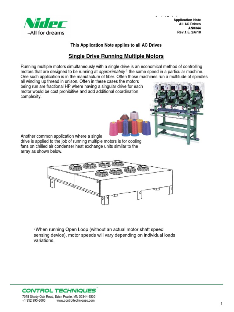 White Paper VSD Nidec - Single Drive Running Multiple Motors | PDF ...