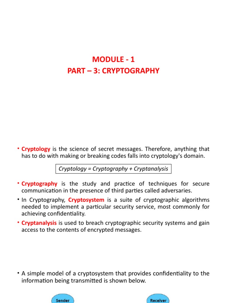 Module-1 Part-3 Cryptography | PDF | Cryptography | Encryption Module-1 Part-3 Cryptography | PDF | Cryptography | Encryption