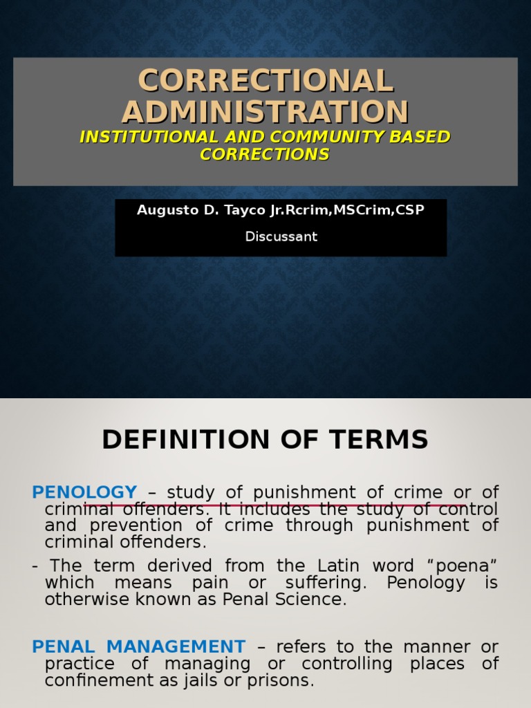 Correctional Administration Overview | PDF | Prison | Punishments
