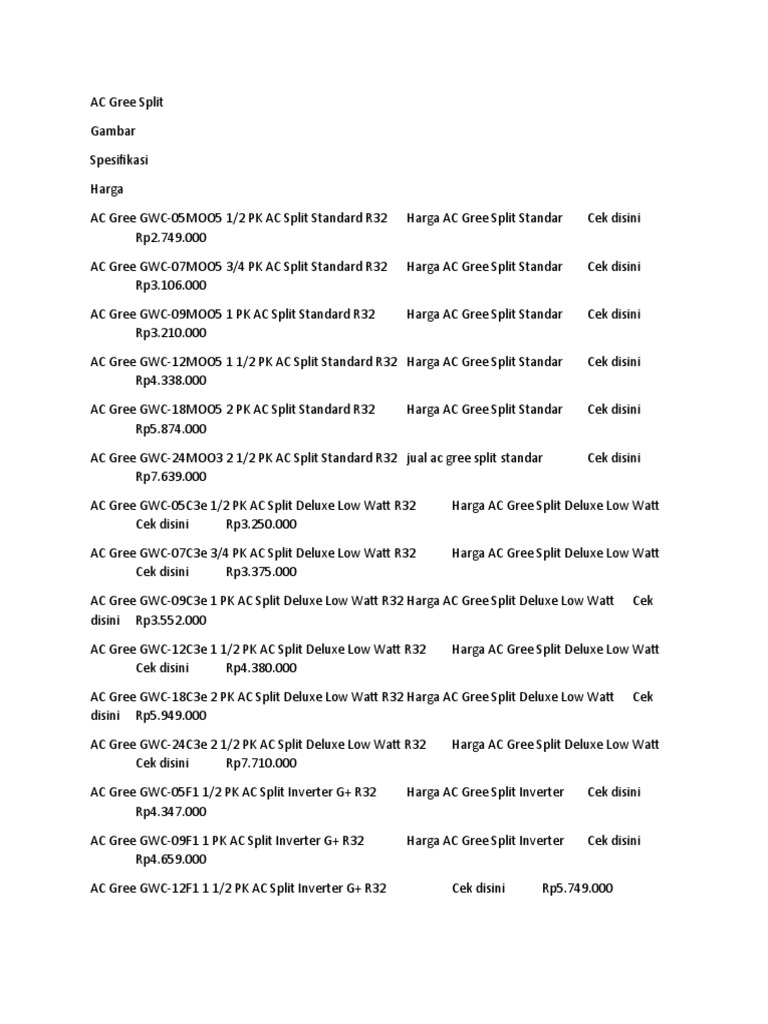 AC Gree Split | PDF | Computers | Technology & Engineering