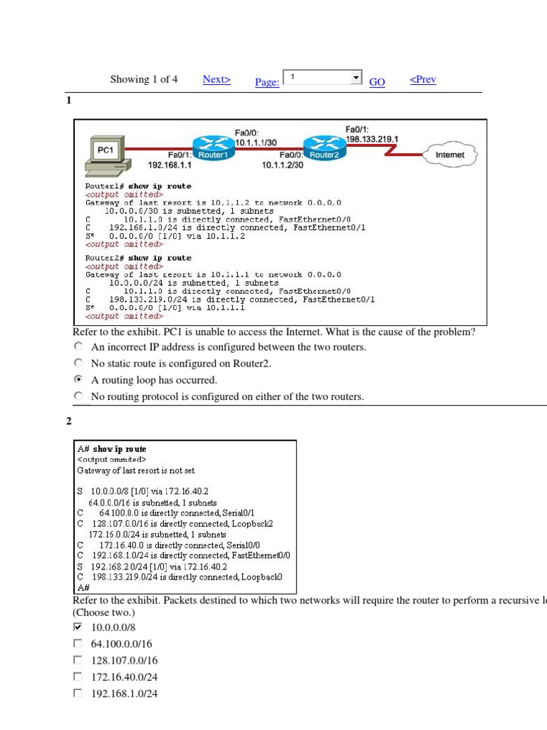 Ccna Exploration 2 Final Answers Pdf Routing Router Computing