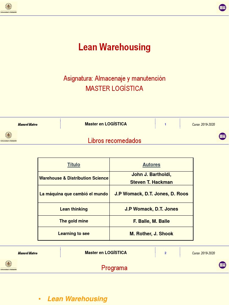 Lean Warehousing | PDF | Lean Manufacturing | Calidad (comercial)