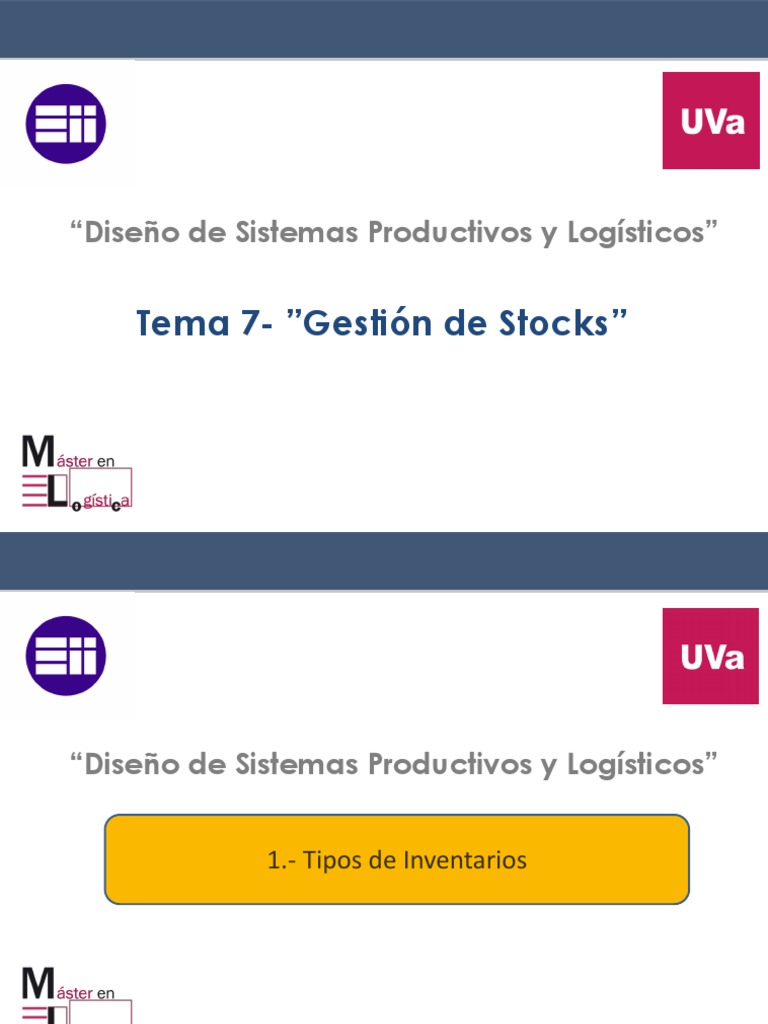 Tema 7. - Gestión de Stokcs | PDF | Inventario | Logística