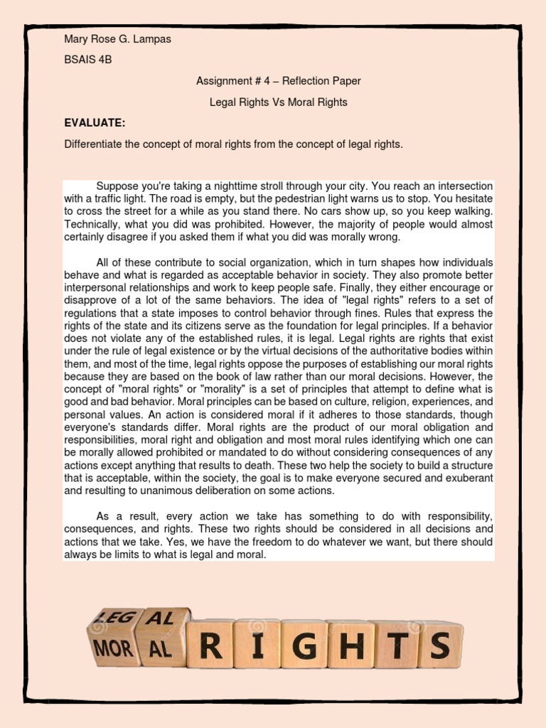 Legal vs. Moral Rights Explained | PDF | Rights | Morality