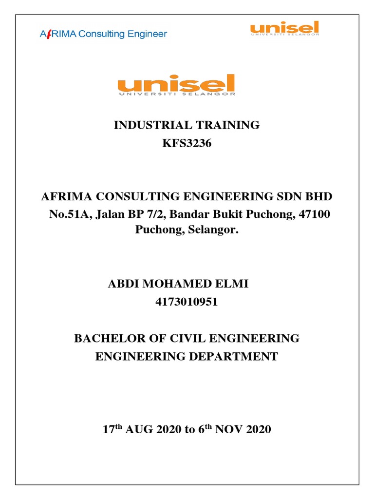 Industrial Training Report | PDF | Engineering | Experience