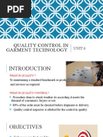 Garment Quality Control Checklist | PDF | Specification (Technical ...